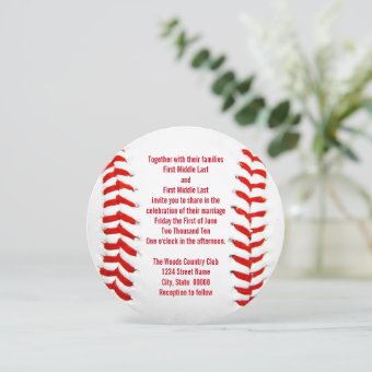 Baseball Wedding Invitations | Zazzle