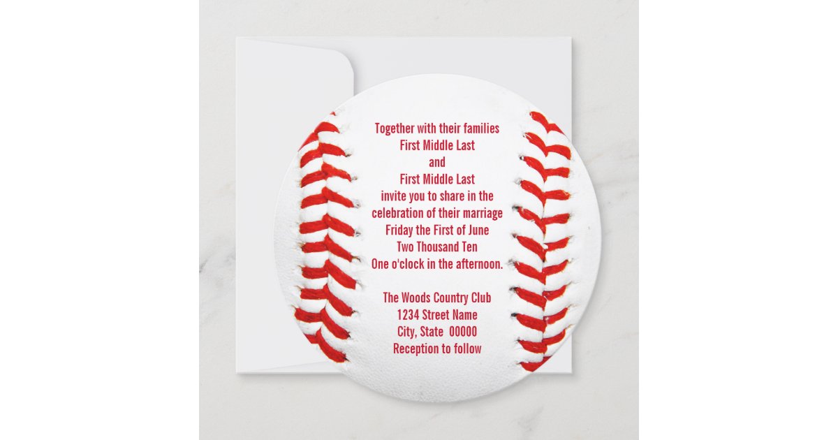 Baseball Wedding Invitations | Zazzle