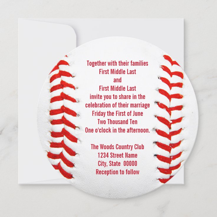 Baseball Wedding Invitations | Zazzle