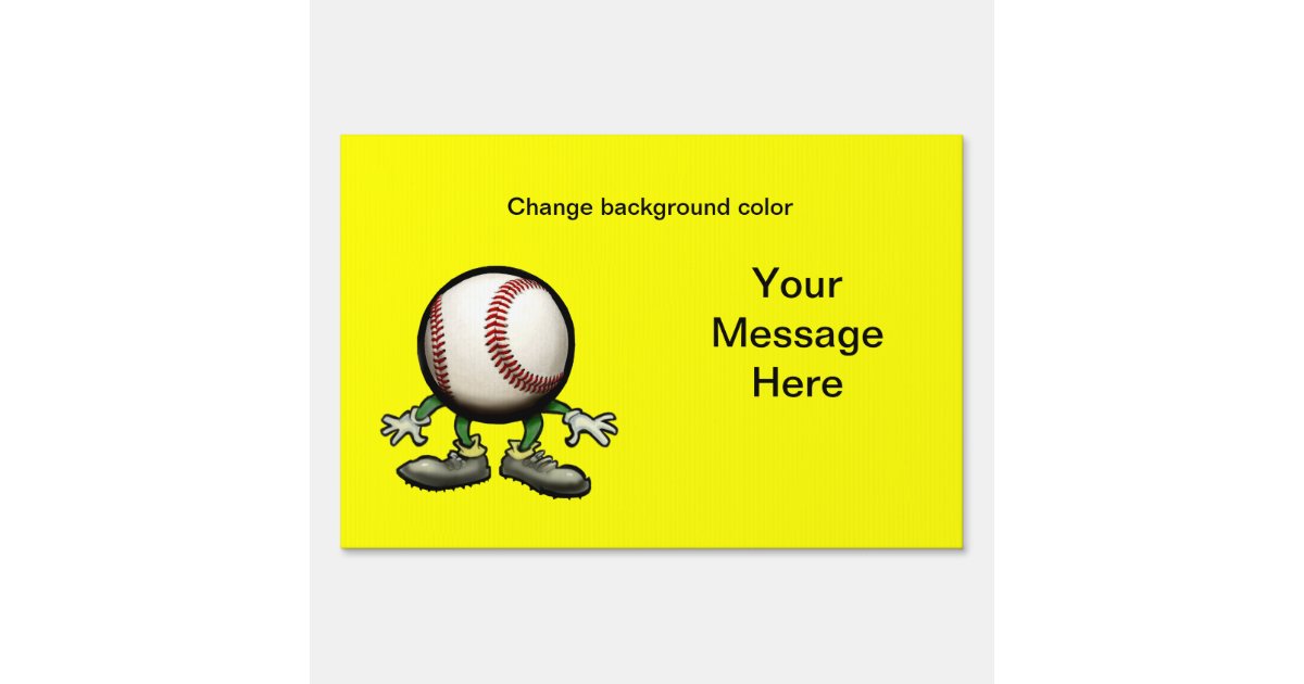 Baseball Yard Sign | Zazzle
