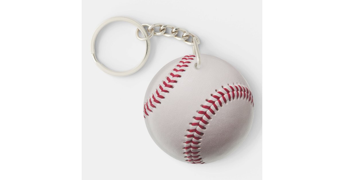 Baseballs - Customize Baseball Background Template Keychain | Zazzle