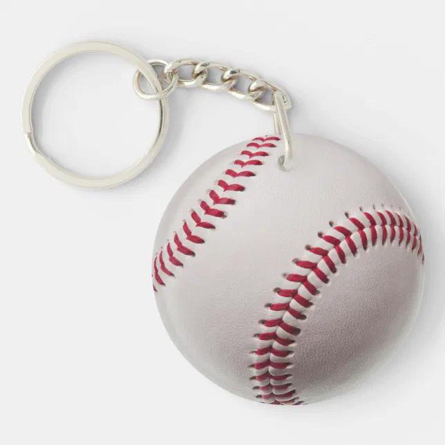 Baseballs - Customize Baseball Background Template Keychain | Zazzle