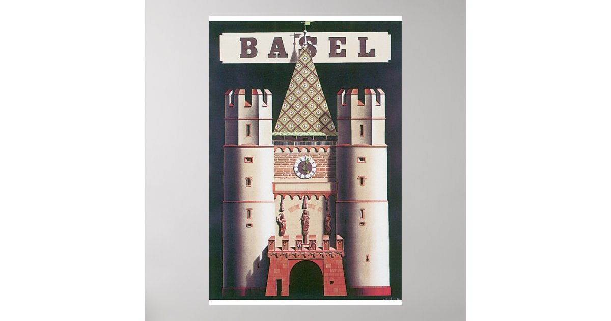 Basel Vintage Travel Poster | Zazzle