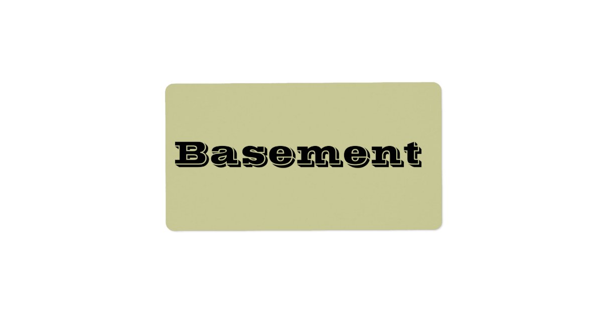 Basement Moving Labels in Cement Beige | Zazzle.com