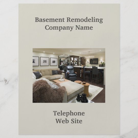 Basement Remodeler Business Flyer | Zazzle.com