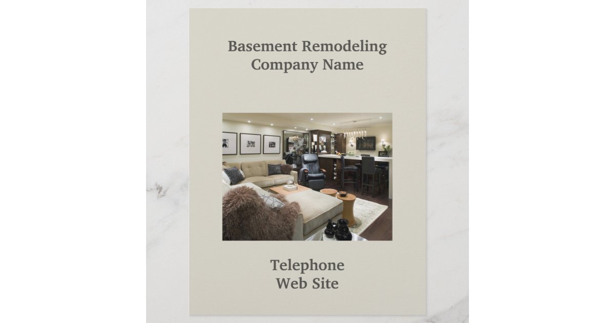 Basement Remodeler Business Flyer | Zazzle