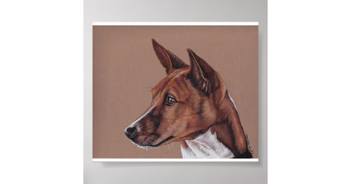 Basenji Dog Art Print | Zazzle
