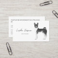 Basenji Dog Drawing In Black And White Minimalist Business Card | Zazzle