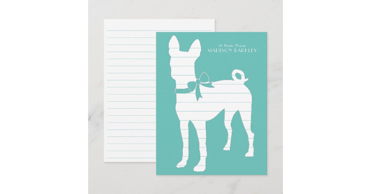 Basenji Dog Puppy Thank You Card | Zazzle