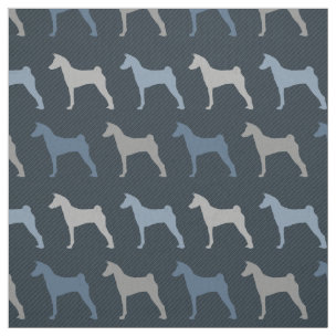 Basenji Dog Art Drawing Fabric | Zazzle