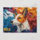 Basenji Paper Quilling Art Dog Portrait Postcard | Zazzle
