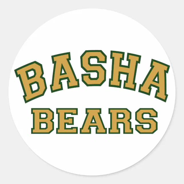 Basha Bears Classic Round Sticker | Zazzle