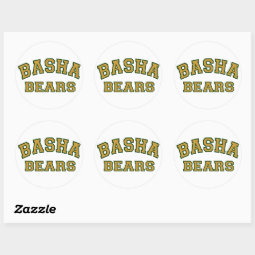 Basha Bears Classic Round Sticker | Zazzle