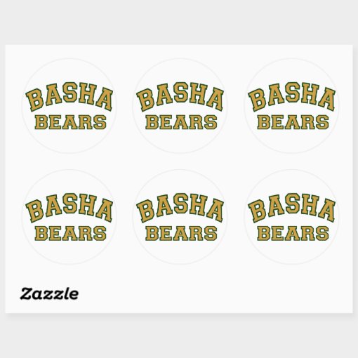 Basha Bears Classic Round Sticker | Zazzle