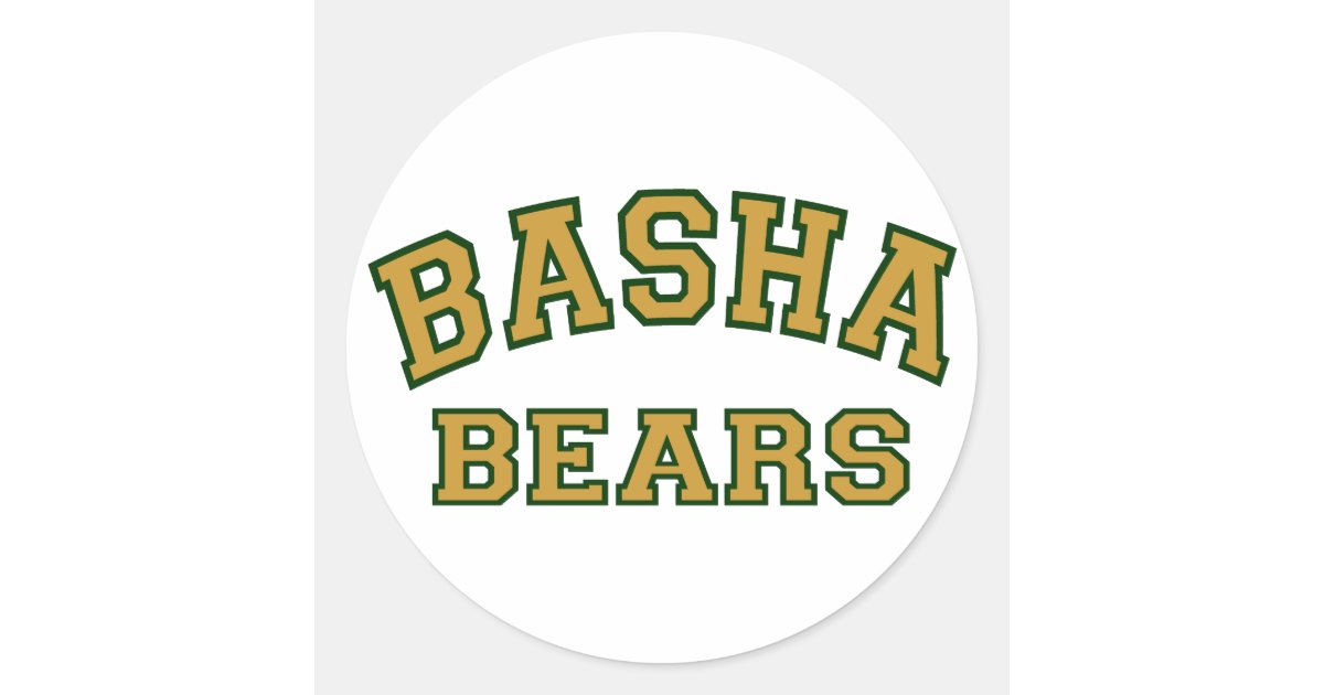 Basha Bears Classic Round Sticker | Zazzle