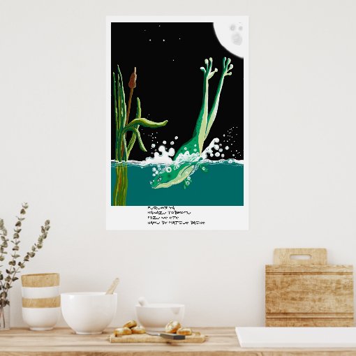 Basho's frog haiku poster | Zazzle