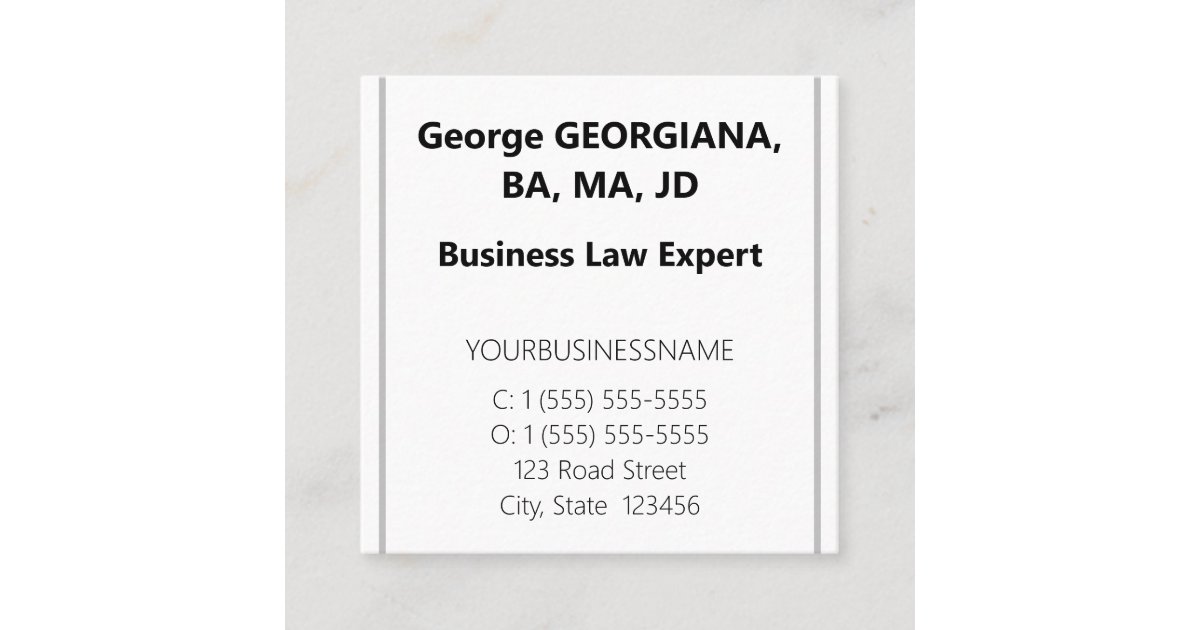 Basic Attorney Business Card | Zazzle