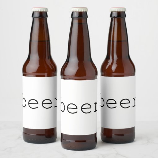 Basic Beer Label - White | Zazzle