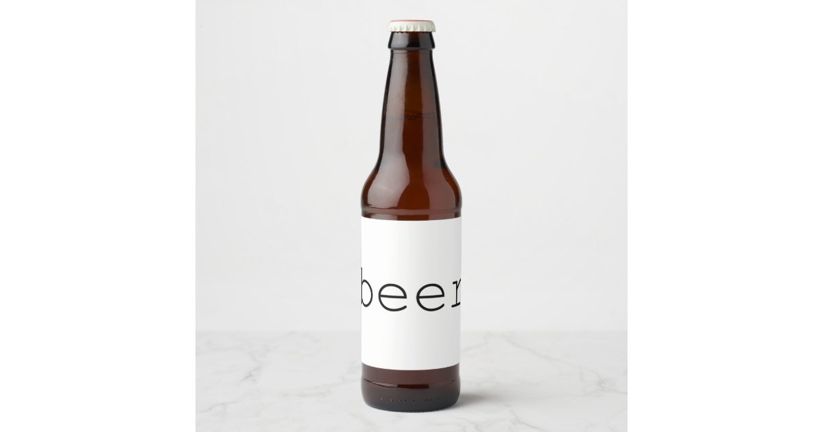 Basic Beer Label - White | Zazzle