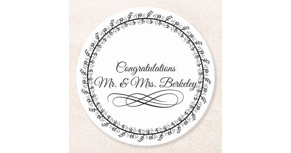 Basic Blank Paper Coasters for Weddings | Zazzle