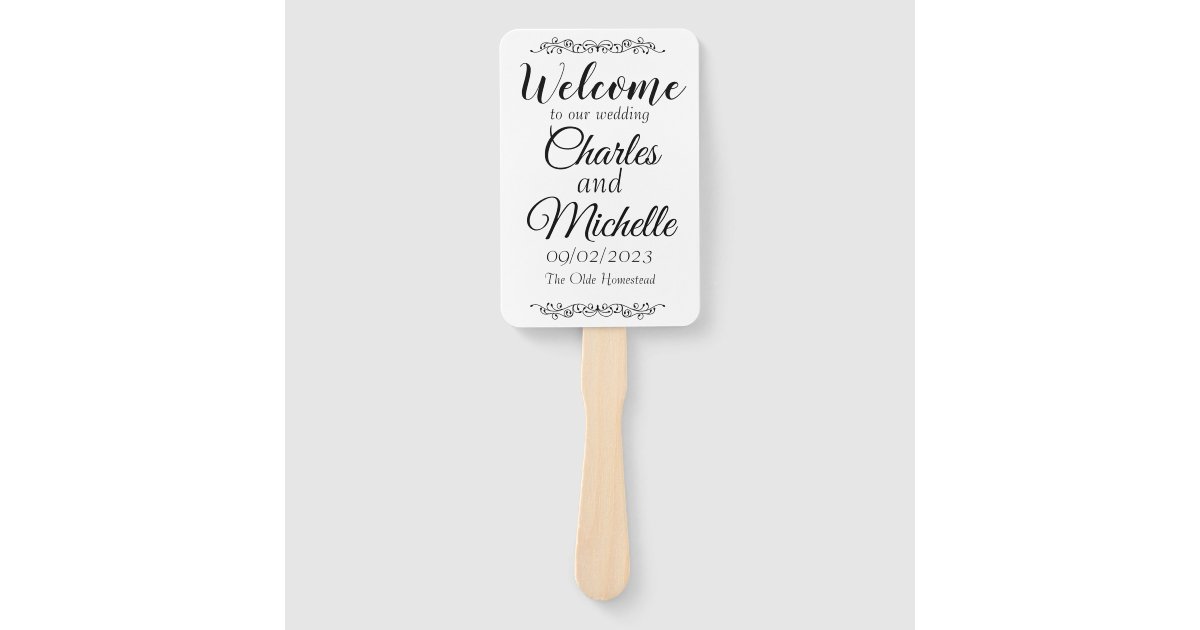 Basic Blank Wedding Program Fans | Zazzle