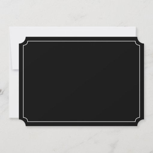 Basic Border Elegant Wedding Invitations (Black) | Zazzle