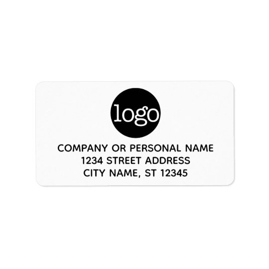 Basic Business Address Labels with Logo | Zazzle.com