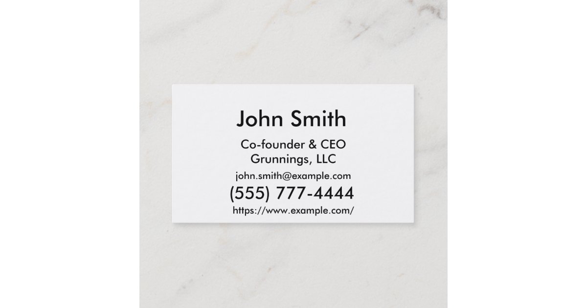 Basic Business Card | Zazzle