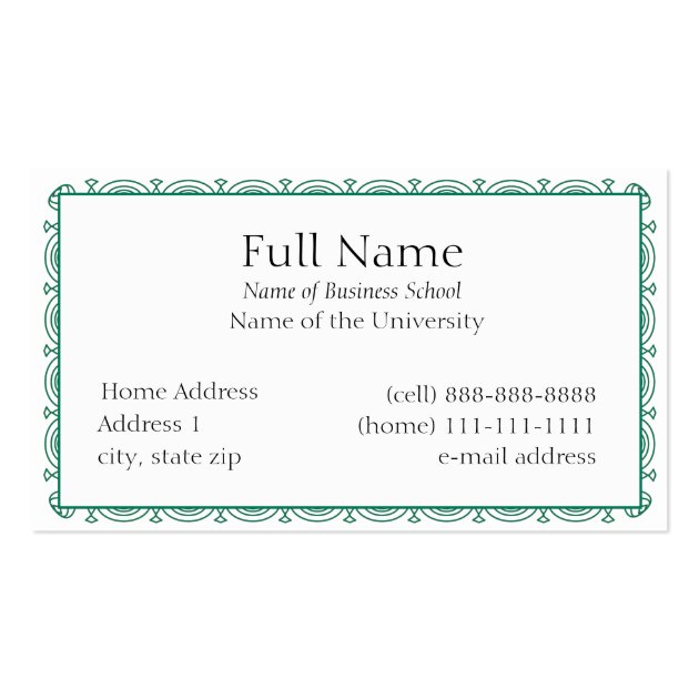 Basic Business Card for Students or Company
