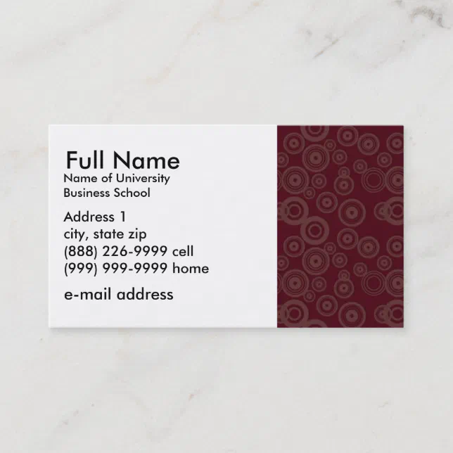 Basic Business Card for Students or Company | Zazzle
