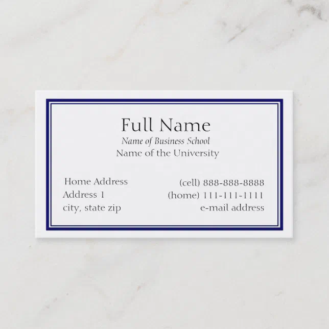 Basic Business Card for Students or Company | Zazzle