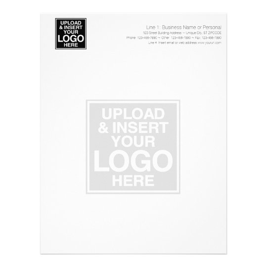 Basic Business Letterhead with WATERMARK | Zazzle.com