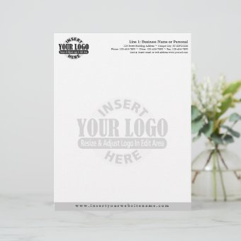 Basic Business Letterhead with WATERMARK | Zazzle
