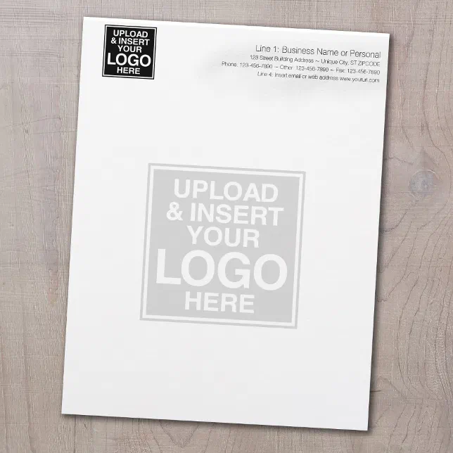 Basic Business Letterhead with WATERMARK | Zazzle