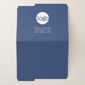 Basic Business Logo with 3 lines of Text - stripes File Folder | Zazzle