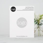 Basic Business Office Logo with Watermark Letterhead | Zazzle