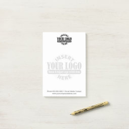Basic Business with Logo WATERMARK Post-it Notes | Zazzle