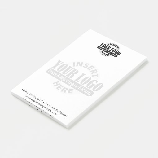 Basic Business with Logo WATERMARK Post-it Notes | Zazzle