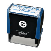 Basic Custom Family Name + Address Self-inking Stamp | Zazzle
