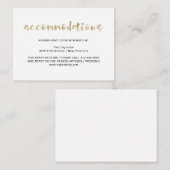 Basic Elegant Faux Gold | Accommodations Enclosure Card | Zazzle