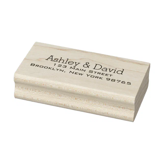 Basic Essential Return Address rubber stamp | Zazzle