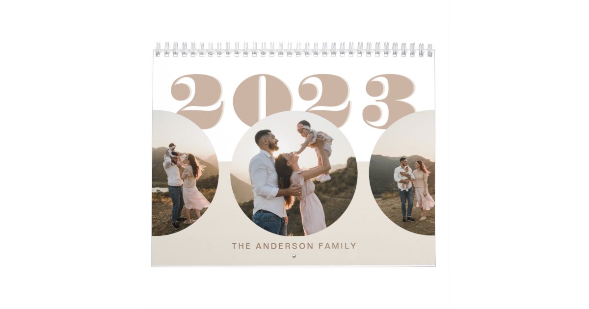 Basic Family Photo Script Calendar | Zazzle