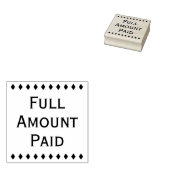 Basic "Full Amount Paid" Rubber Stamp | Zazzle