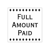 Basic "Full Amount Paid" Rubber Stamp | Zazzle