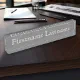 Basic Gray with Fancy Name Name Plate | Zazzle