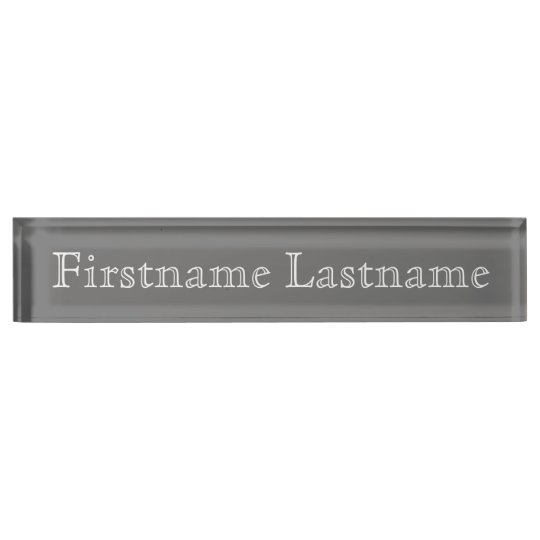 Basic Gray with Fancy Name Name Plate | Zazzle.com