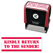 Basic "KINDLY RETURN TO THE SENDER!" Rubber Stamp | Zazzle