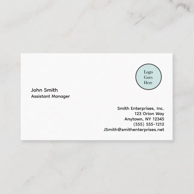 Basic Logo Information Company Business Card | Zazzle