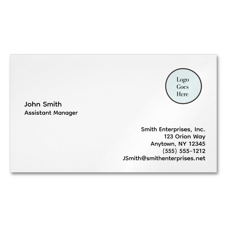 Basic Logo Information Company Business Magnet | Zazzle