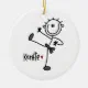 Basic Male Stick Figure Karate T-shirts and Gifts Ceramic Ornament | Zazzle